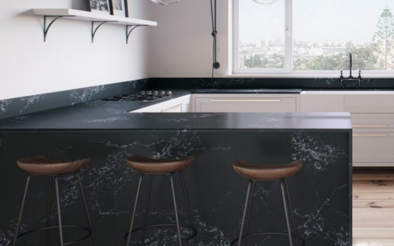 5101 Empira Black Caesarstone Quartz | World of Marble